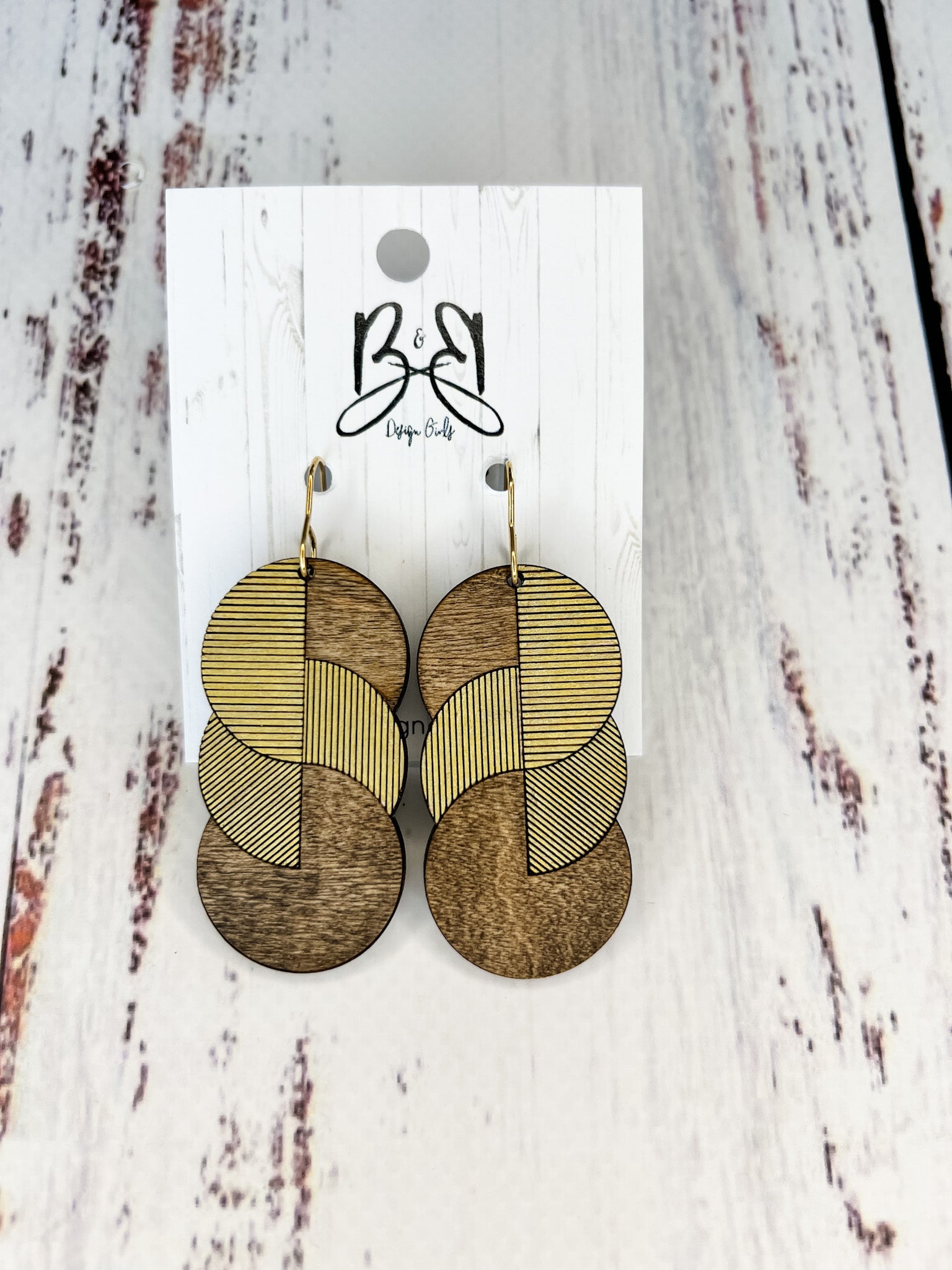 Trio of Circles - Stained & Gold – B & B Design Girls